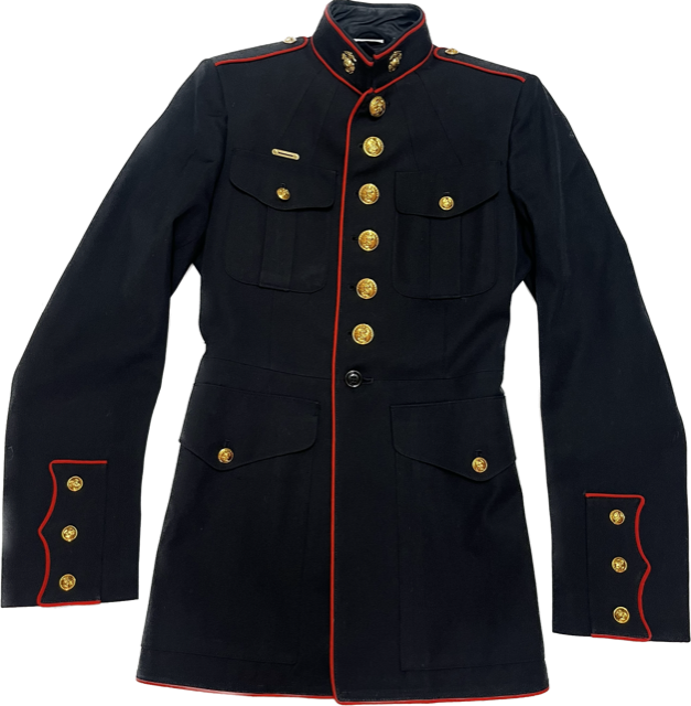 USMC Male Enlisted Dress Blue Coat - No Chevrons – Second Tour Uniforms