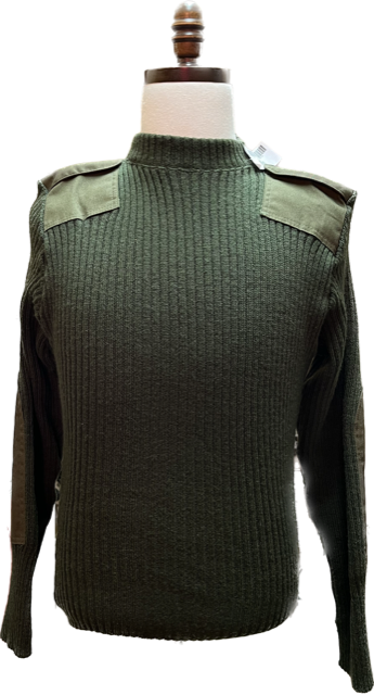 USMC Green Sweater with Epaulets (Woolly Pully) – Second Tour Uniforms