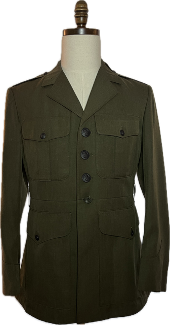 USMC Enlisted Male Green Service Coat - No Chevrons – Second Tour Uniforms