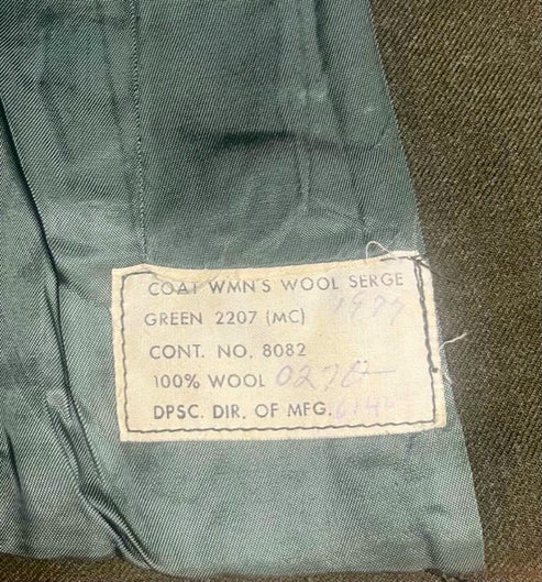 VINTAGE USMC Female Green Service Coat – Second Tour Uniforms