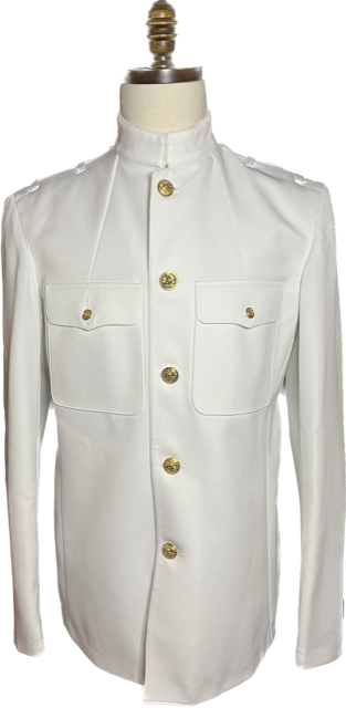 US NAVY Male Officer Service Dress White Coat – Second Tour Uniforms